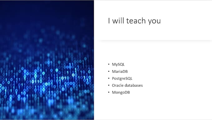 Teach you databases from scratch by Stefancornetean | Fiverr