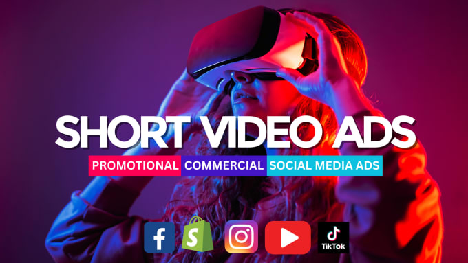 Create promotional marketing video or short commercial video ads for ...