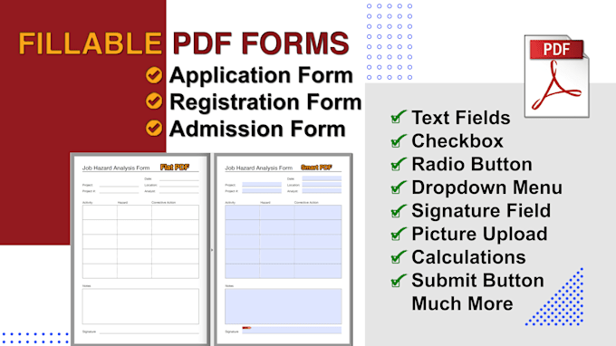 Design and create a fillable, editable pdf form by Sidra_khani | Fiverr