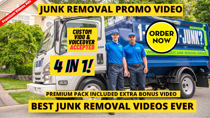 Customize junk removal or junk hauling promo short video ads by ...