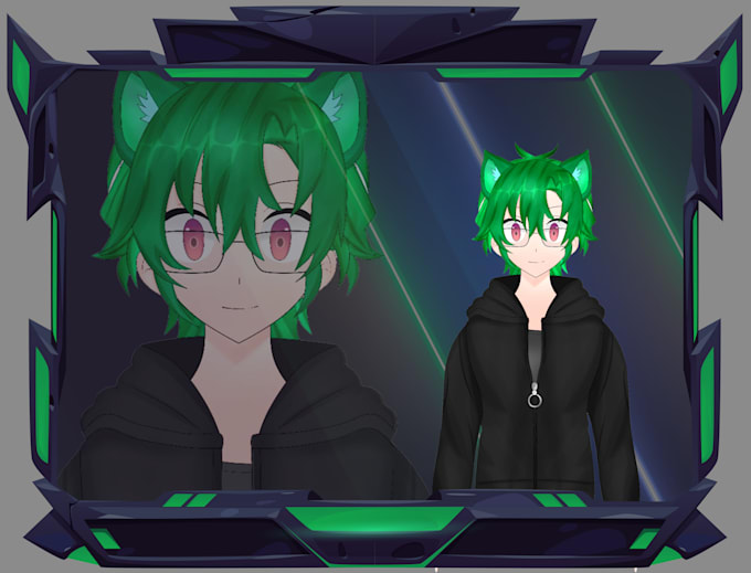 Turn your visualization into the customized live 2d with rigging by Mr ...