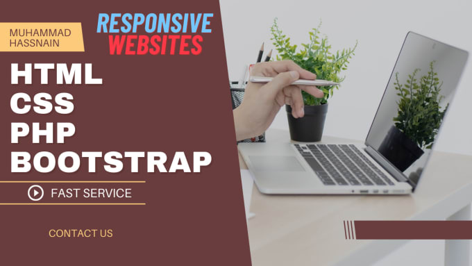 Create Responsive Website With Html Css Php Bootstrap By Mhvlawg Fiverr