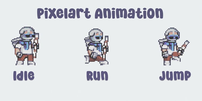 Make pixel art characters and animations for your games by Chubbo_ | Fiverr