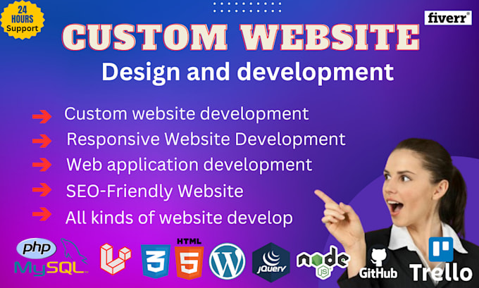 Do custom website design and development with admin panel by Habibi792 | Fiverr