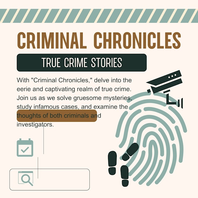 Research and write true crime scripts by Mypodcastspace | Fiverr