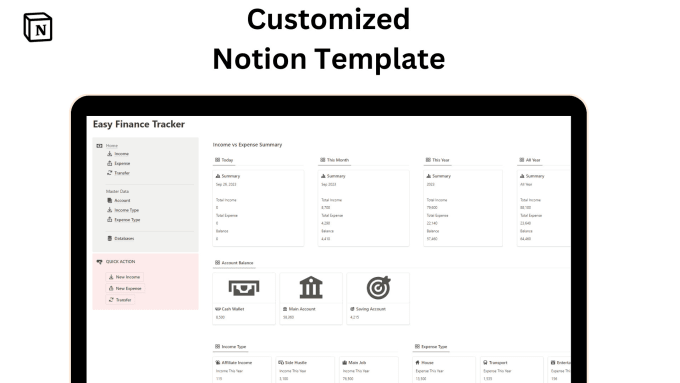Build A Customized Notion Template For You By Easynotion Fiverr