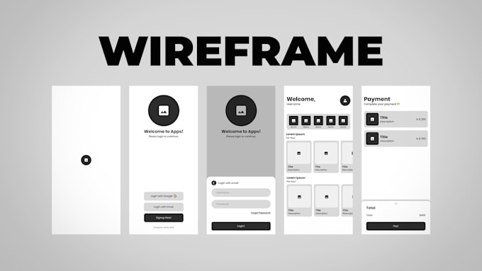 Do wireframe for you smartphone app by Biomiesstudio | Fiverr