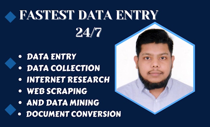 Do the fastest data entry and internet research within 24 hours by Mm ...