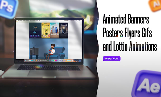 Do animated banner flyers, ads, gifs and party poster animation by ...