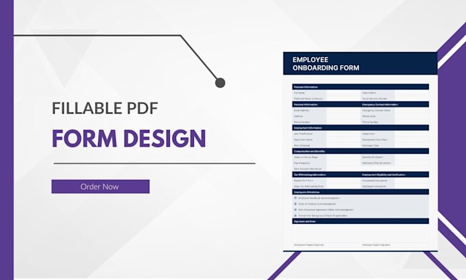 Design digital fillable pdf forms layout by Abdviler | Fiverr