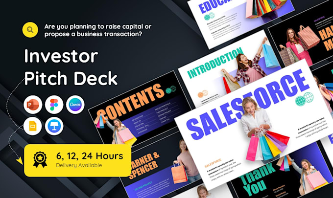 Design a powerpoint presentation pitch deck within 24 hours by ...