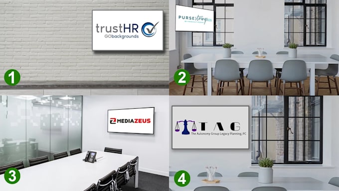 Make zoom events virtual background design with your logo by Jahanzeb ...