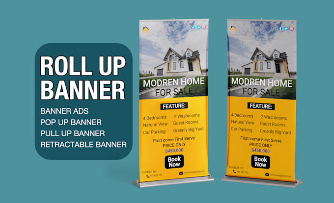 Design your roll up, pull up, pop up, or retractable banner by Ismail_n ...