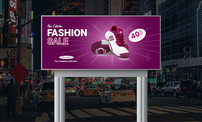 Make a billboard, signage, backdrop, and vinyl design by Uixsumon | Fiverr