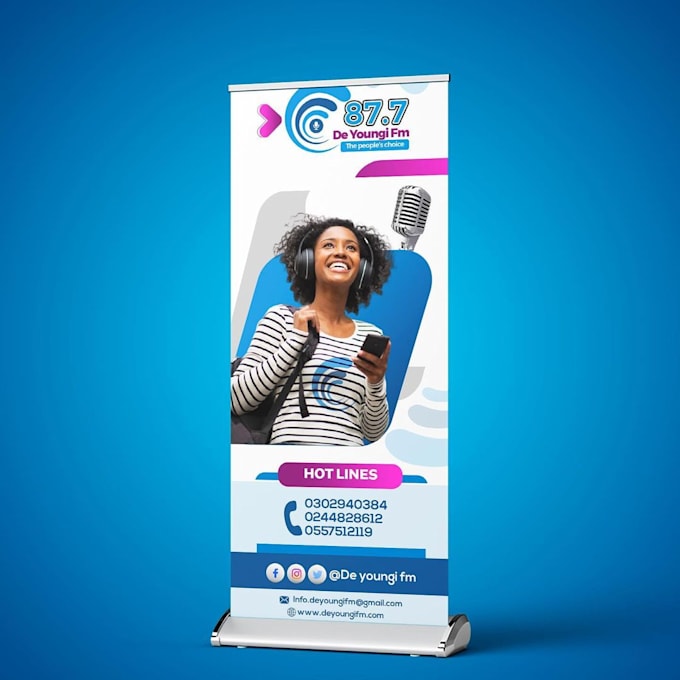 Design roll up banner, retractable, pull up, pop up, signage or x ...
