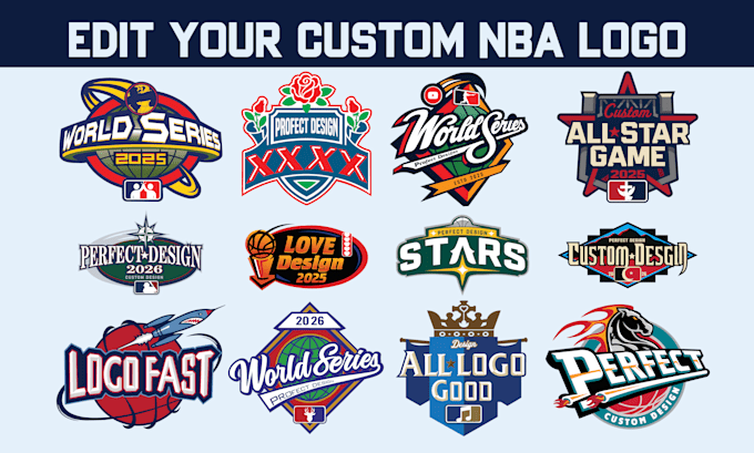 Create nba, mlb, nfl, parody, world series, all star, event logo for ...