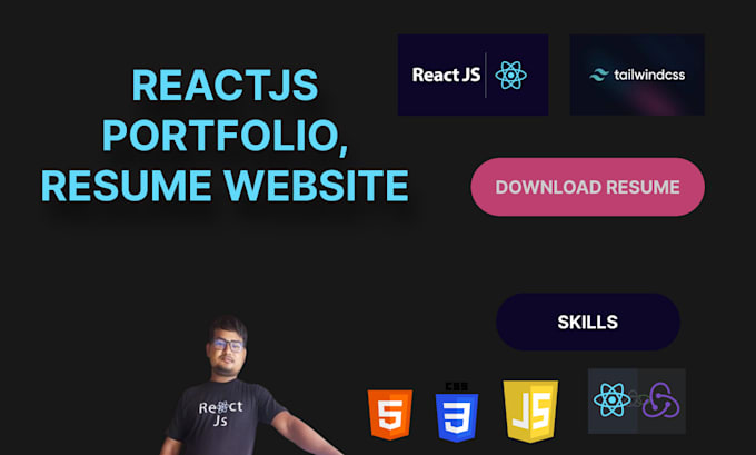 Do reactjs resume portfolio website with tailwindcss by Nikhilroyjs ...
