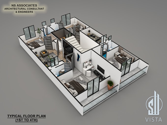 Design stunning 3d isometric floor plans for your dream space by ...