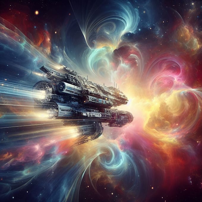 Draw spaceship, sci fi illustration by Krakax777 | Fiverr