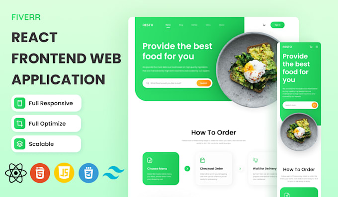 Deliver topnotch react front end services for your web app by Azaanmehboob786 | Fiverr