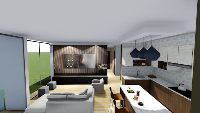 Modelado en 3d, recorridos virtuales, planos arquitectónicos ...