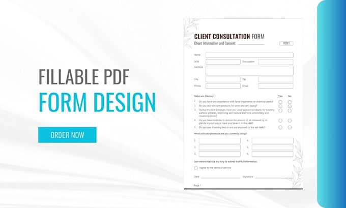 Design neat and minimalist digital fillable pdf forms by Abdullahq104 ...