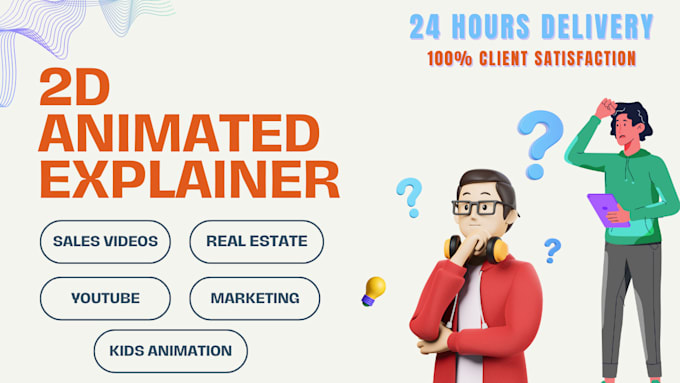 Make 2d animated explainer video or sales video, youtube animation ...