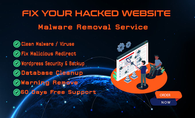 Do wordpress malware removal within 2 hours by Designerehana | Fiverr