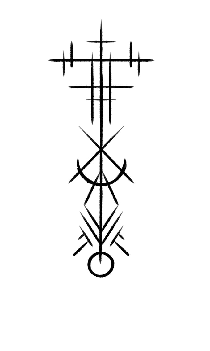 Design rune and sigil tattoo by Vanghui | Fiverr