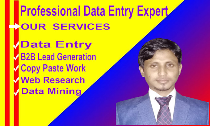 Do data entry, lead generation, copy paste work web research by Jihad_it_firm | Fiverr