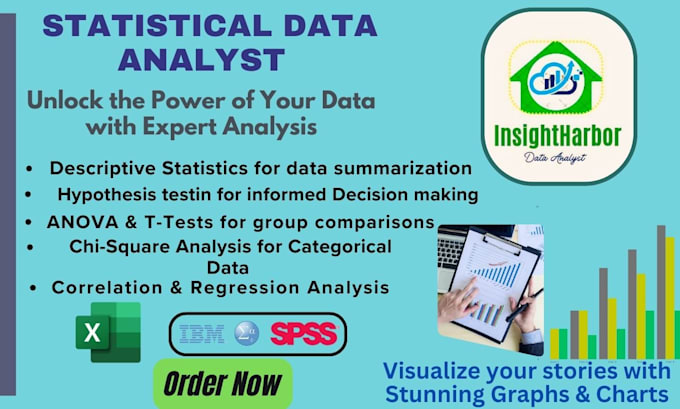 Statistically analyze data using excel and spss by Insightharbor | Fiverr