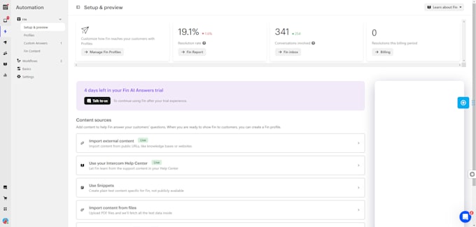Help you set up fin on intercom perfectly by Tazoar | Fiverr