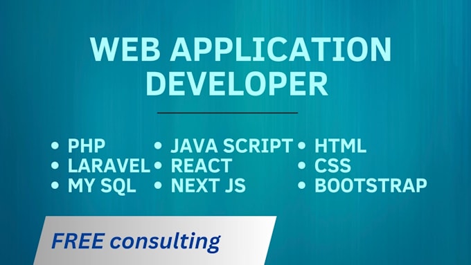 Be Your Full Stack Web Developer In Php Laravel Next Js React By