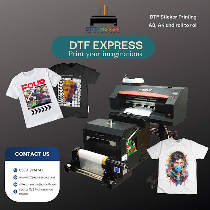 Print and ship dtf transfer printing film and graphics, dtf by Dtfexpress | Fiverr