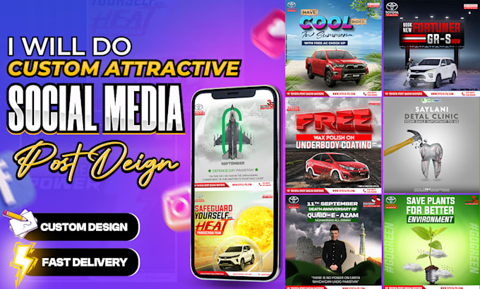 Design 3 attractive social media post in 24 hours by Hamza_pixel | Fiverr