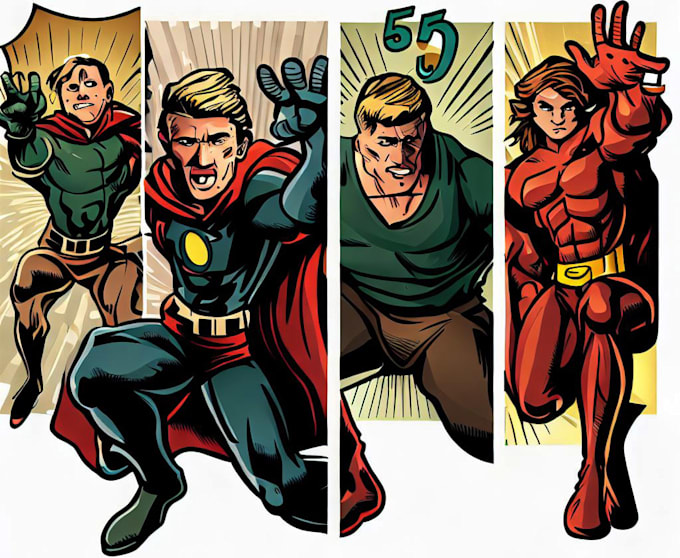 Draw comic book illustration and cover art by Rigobertoow | Fiverr