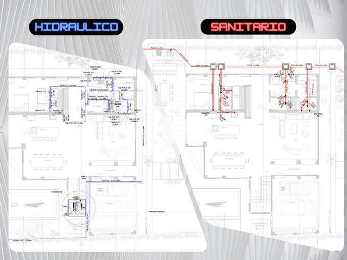 Draw and redraw 2d plans of hydrosanitary networks in cad by Luis_angel ...