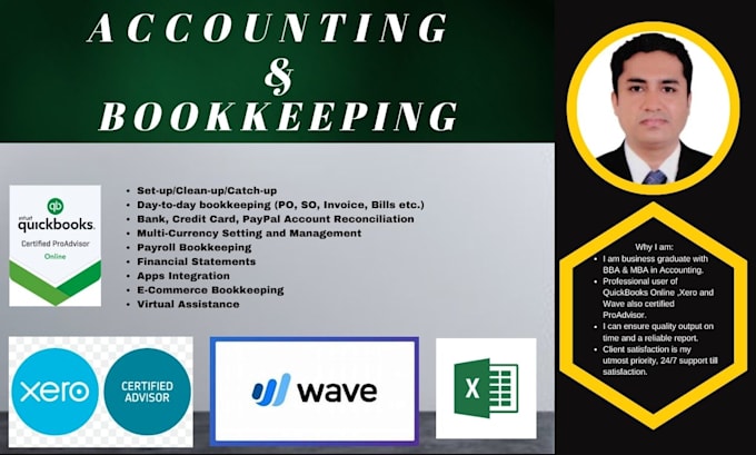 Setup, clean up and do bookkeeping in quickbooks online, xero and wave by Roman0555 | Fiverr