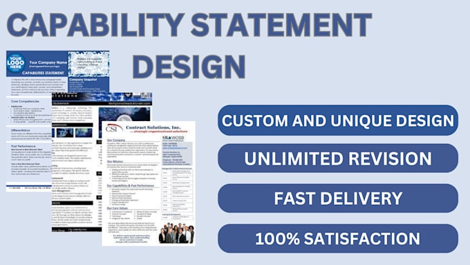 Design professional and creative government capability statement by Janelle_j104 | Fiverr