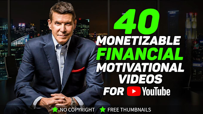 Create finance motivational videos for youtube channel by Riseupnation ...