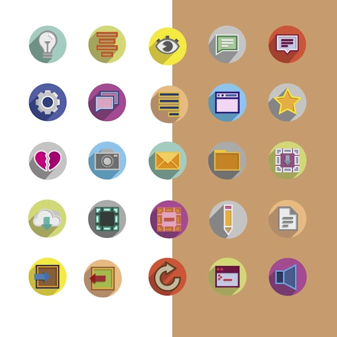 Design unique custom vector creative flat icons for you by ...