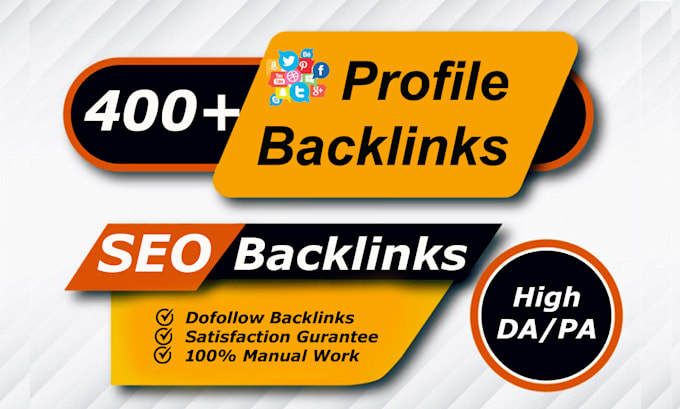 Do 400 seo profile backlinks high da social media profile link building by The_seo_blaster | Fiverr