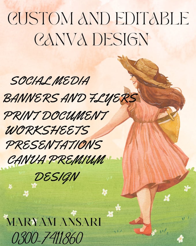 Create any design using canva by Mariyam223 | Fiverr