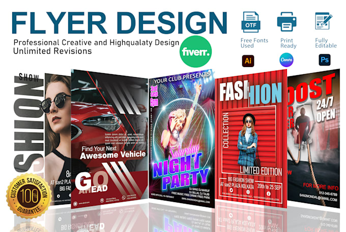 Crear flyer de diseño, flyer profesional y cualquier tipo de diseño gráfico