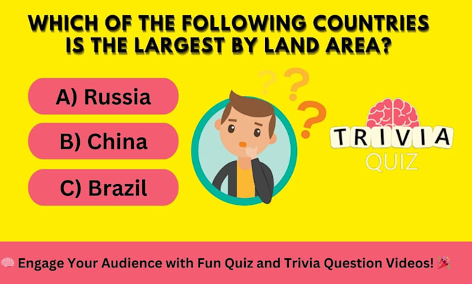 Create quiz trivia questions videos for youtube by Seomaster00007 | Fiverr