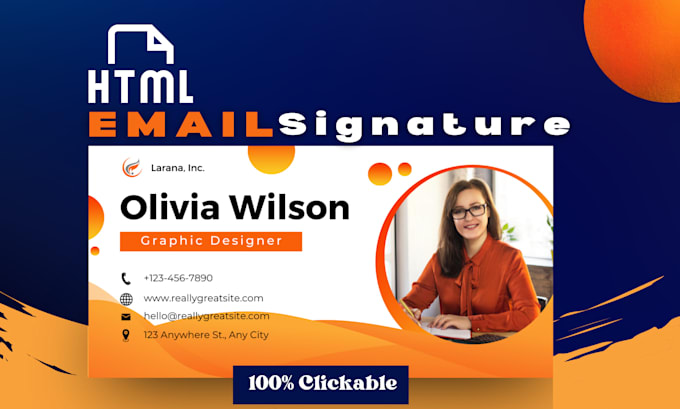 Design professional clickable html email signature by Hsn_creative08 | Fiverr