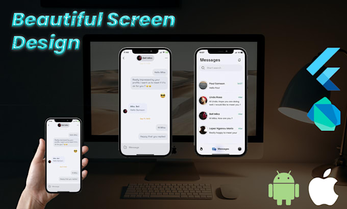 Develop your flutter screen from figma design by Notrealmateen | Fiverr