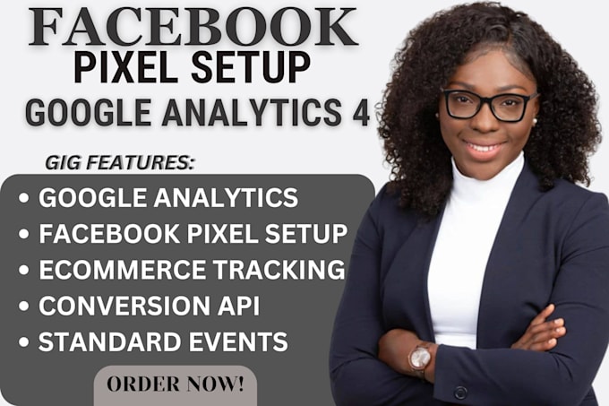 Setup or fix google analytics 4 tag manager facebook pixel conversion api by Elizabetholiva1 ...