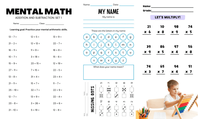 Create custom math workbook worksheets activity book by Fahad_linkbuild ...
