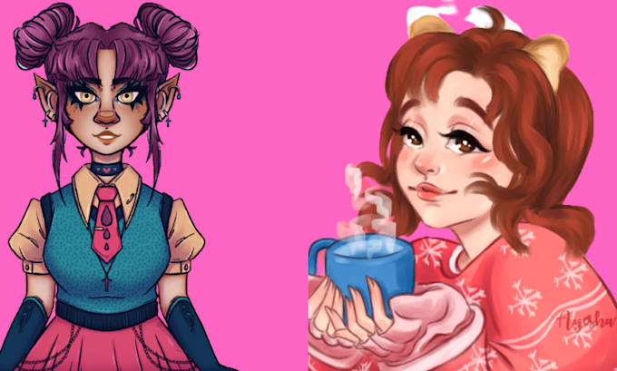 Create png tuber toontuber chibi character png tuber avatar by Lily ...